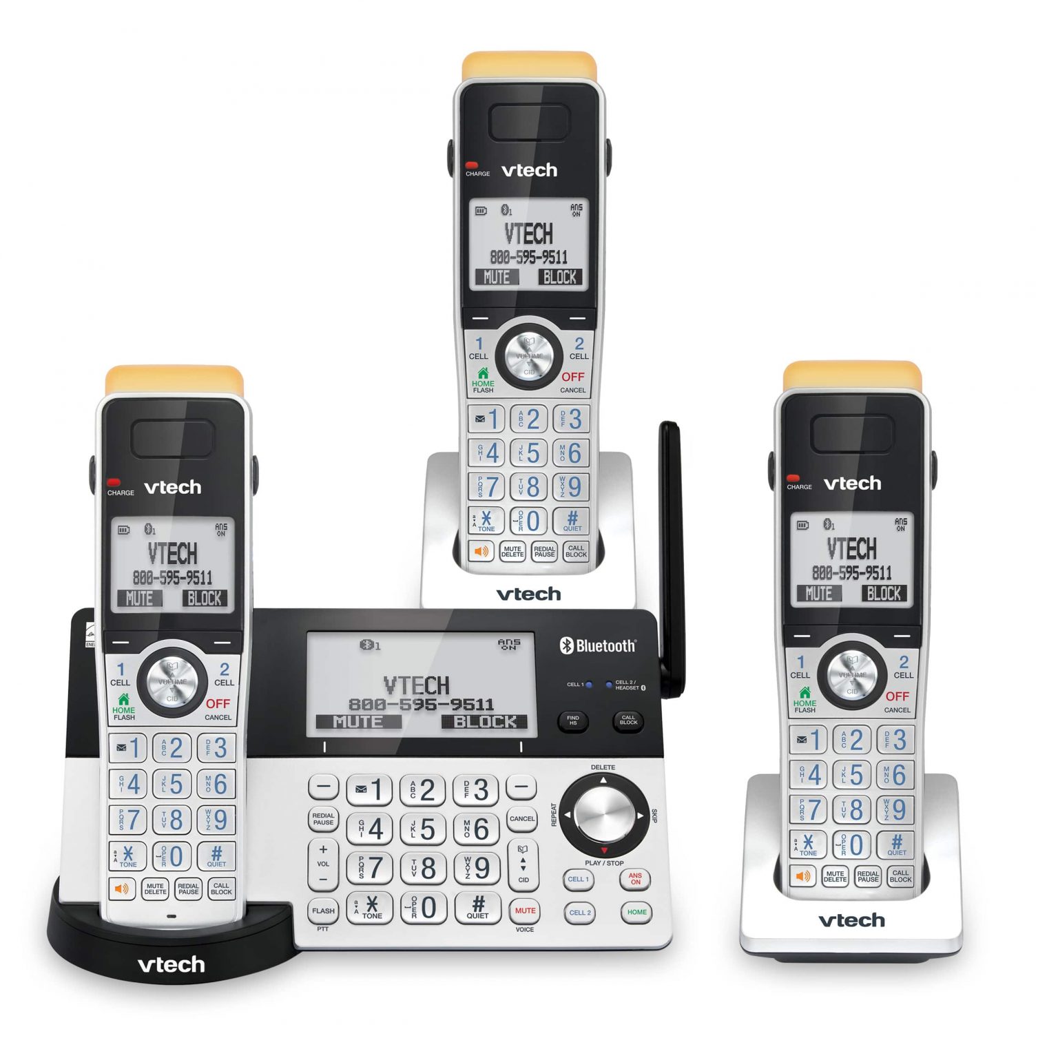 VTech IS8151-3 Ensemble de 3 téléphones sans-fil DECT 6.0 avec ...